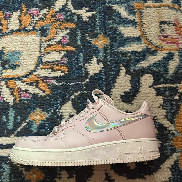 Nike | Shoes | Nike Air Force One Pink With Holographic Details Womens ...